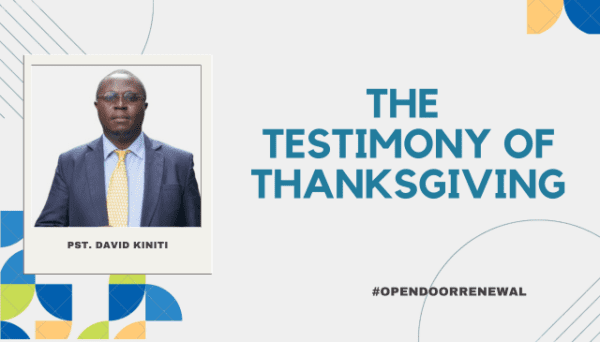 Testimony of Thanksgiving – Parklands Baptist Church